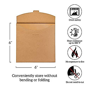 Hiware 200 Count Unbleached Parchment Paper Squares 6" x 6", Non-Stick Wax Paper Sheets for Separate Burgers, Cookies & Other Foods When Storing, Freezing