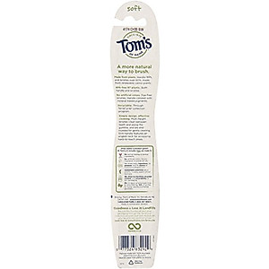 Tom's of Maine Naturally Clean Toothbrush, Soft, 6-Pack (Packaging May Vary)