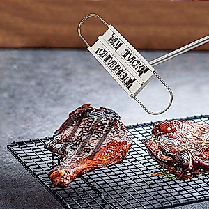 BBQ Meat Branding Iron with Changeable Letters and a Handy Draw- Great for Branding Steaks Burgers Chicken