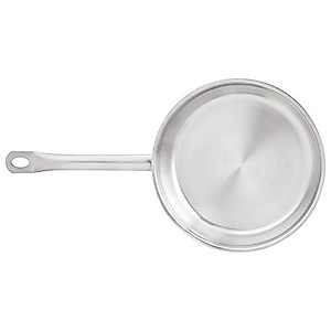 AmazonCommercial 3-Piece Stainless Steel Aluminum-Clad Fry Pan Set with 8", 9 1/2", and 12" Pan
