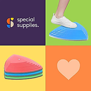 Special Supplies 15 Stepping Stones for Kids Indoor and Outdoor Balance Blocks Promote Coordination, Balance, Strength Child Safe Rubber, Non-Slip Edging