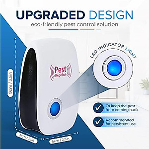 Orginal 2024 Ultrasonic Pest Repeller Indoor with 6 Pack – Human and Pet Safe–Pest Control for Home–Supermarket–Warehouse–Hotel–Restaurant