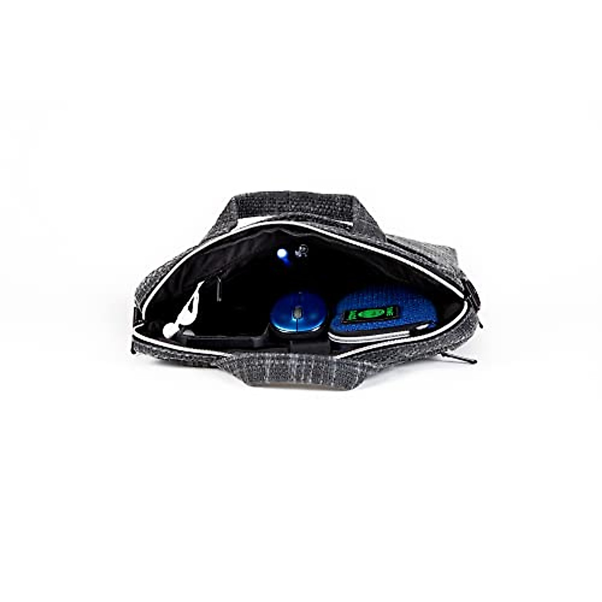 DIME BAGS Side Hustler | Hemp Computer Bag | Padded Commuter Shoulder Bag (15 inch, Black)