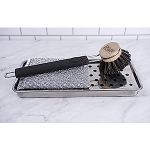 RSVP International Cleaning Collection Stainless Steel Sink Tray, 9.75x4.75x0.75