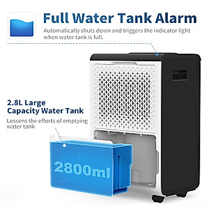 AIRPLUS 50 Pints Dehumidifier with Universal Wheels for Medium Spaces and Basements (AP2006)