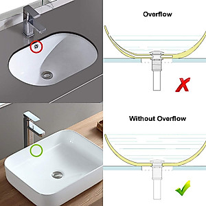 Wovier Bathroom Faucet Vessel Vanity Sink Pop Up Drain Stopper Without Overflow,Brushed Nickel