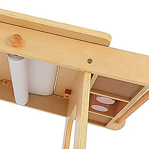 MEEDEN Kids Table and Chair Set, Kids Art Table with 2 Stools, Storage Bag & Paper Roll, Kids Desk & Chair Set, Craft Table and Chairs for Toddlers, Toddler Wooden Table,[50''L×23.6''W×22.5''H]