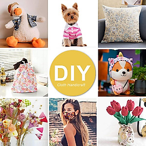 ZGXY Fabric, 8 pcs/lot Fat Quarter Fabric Bundles 100% Cotton 20" x 20" (50cm x 50cm) Quilting Cotton Craft Fabric Pre-Cut Squares Sheets for Patchwork Sewing Quilting Crafting, Floral Pattern