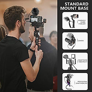 Neewer CM14 Microphone for Phone, Mini On-Camera Video Microphone with Mic Mount, Windscreen, Audio Cables Compatible with iPhone/Android Phone/DSLR Camera/Camcorder (Adapter for iPhone Not Included)