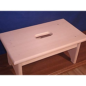 Handmade wooden step stool 4" wood step stool with hand hole rustic wooden step stool unfinished wooden step stool childrens step stool