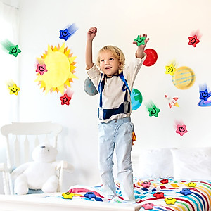 100 Pcs Star Smile Face Stress Balls Star Mini Foam Smile Ball Star Stress Ball Mini Foam Balls Stress Relief Star Toys Funny Smile Face Toys for School Carnival Reward, Party Bag Fillers, 5 Colors