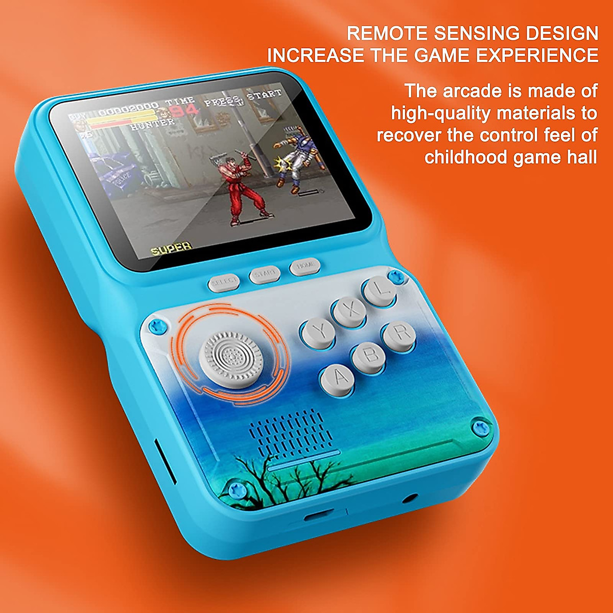 Retro Game Console for Boy, Handheld Game Console with 500 Classical Nostalgic Games 3.0 Inch Color Screen Support for Connecting TV & Two Players, Christmas Birthday Gifts (A)