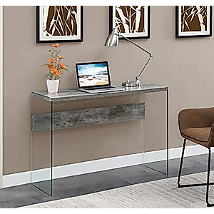 Convenience Concepts SoHo Console Table/Desk, Faux Birch/Glass