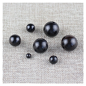 SASHUN YU 20pcs/lot Natural Black Sandalwood Loose Beads 6 8 10 12 15 18 20mm Pick Size Round Charms Wooden Beads DIY Jewelry Making T53 (Color : As Photo 20pcs, Item Diameter : 15mm)