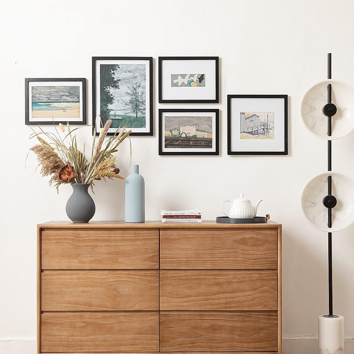 eletecpro 11x14 Picture Frame 4 Pack Made of Solid Wood and Strong Durable Glass, Display 8x10 and 8.5x11 Photoes with Mat or 8x10 without Mat, Room Decor for Wall and Tabletop, Gallery Gifts Black