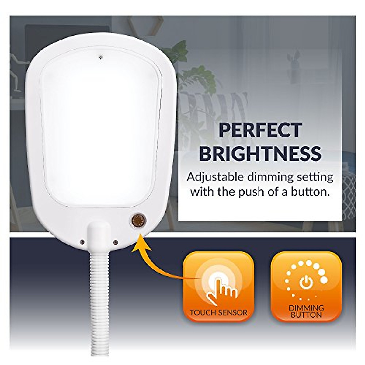 Newhouse Lighting NHFL-AP-WH Apollo LED Floor Lamp Energy-Efficient Natural Reading Artists Crafts Adjustable Gooseneck Task Light, White