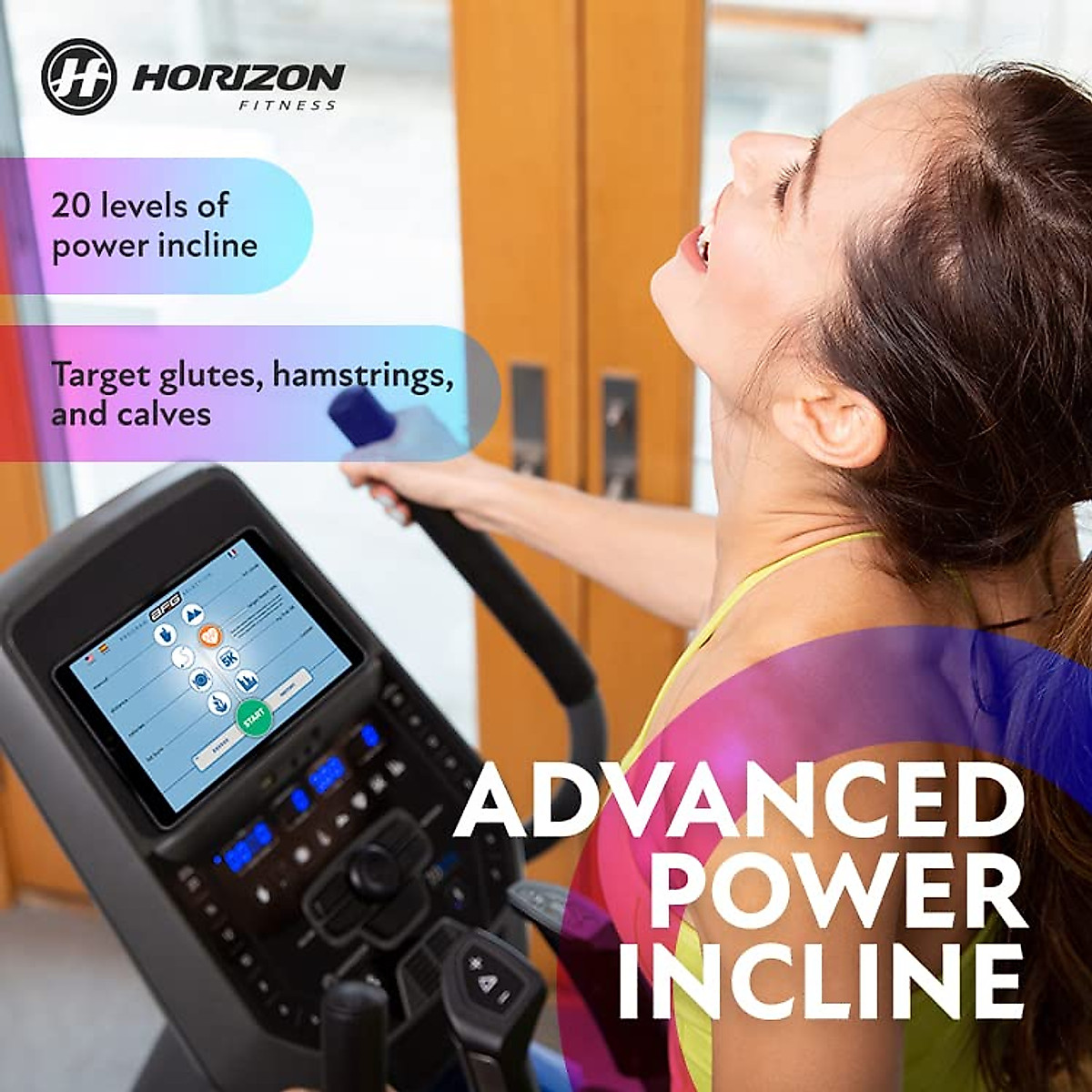 Horizon Fitness 7.0 AE Elliptical Trainer Exercise Machine for Home Workout, Fitness & Cardio, Advanced Cross-Trainer with Bluetooth, Built-in Speakers, 20 Resistance Levels, 325 lb Weight Capacity