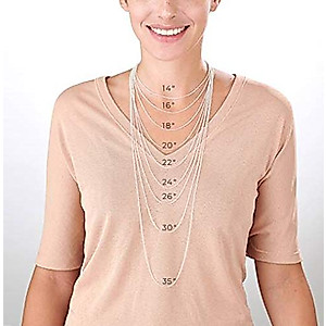 MYKA Personalized Vertical Name Necklace in Cursive in Sterling Silver 925 / Gold Plating - Classic Delicate Jewelry Gift for Her (18K Rose Gold Plated Silver 925)