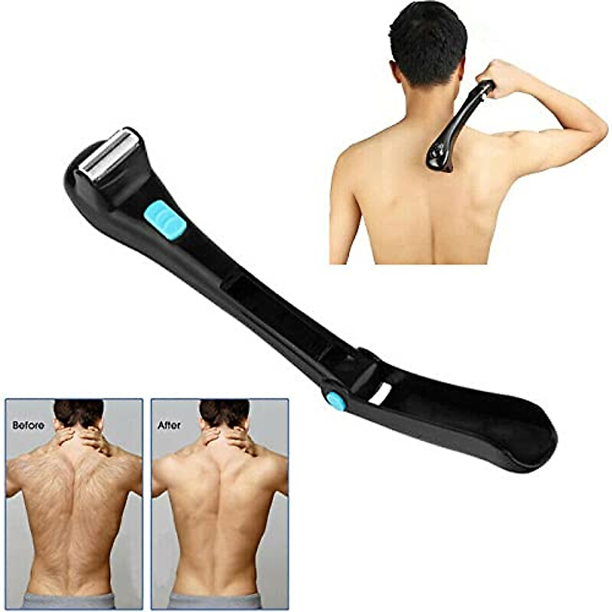 SLEE Electric Men's Back Hair Shaver Remover Body Trimmer Razor Self Groomer Shave