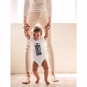 CBTwear If Grandpa Can't Fix It We're All Screwed Baby Bodysuit Cute Newborn Clothes Unisex Humor (6 Months, Heather Grey)