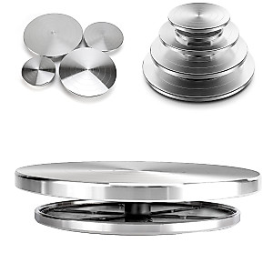 WNGDUA 6.0in/15CM Pottery Wheel Rotating Turntable Aluminium Alloy Double-Sided Pottery Turntable DIY Clay Tools Cake Stand Sculpting Rotary Plate for Art Crafts Ceramic Pottery Wheel Cake Turntable