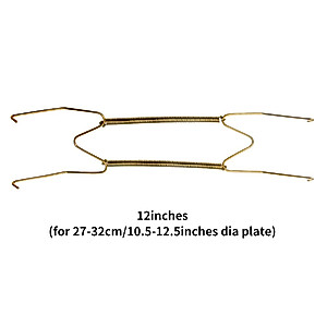 2 Pieces Wall Plate Hanger Decorative Dish Holder 8Inch/10Inch/12Inch/14Inch/16Inch Invisible Plate Dish Hanger Wall Display Hooks Home Decor (12 Inch)