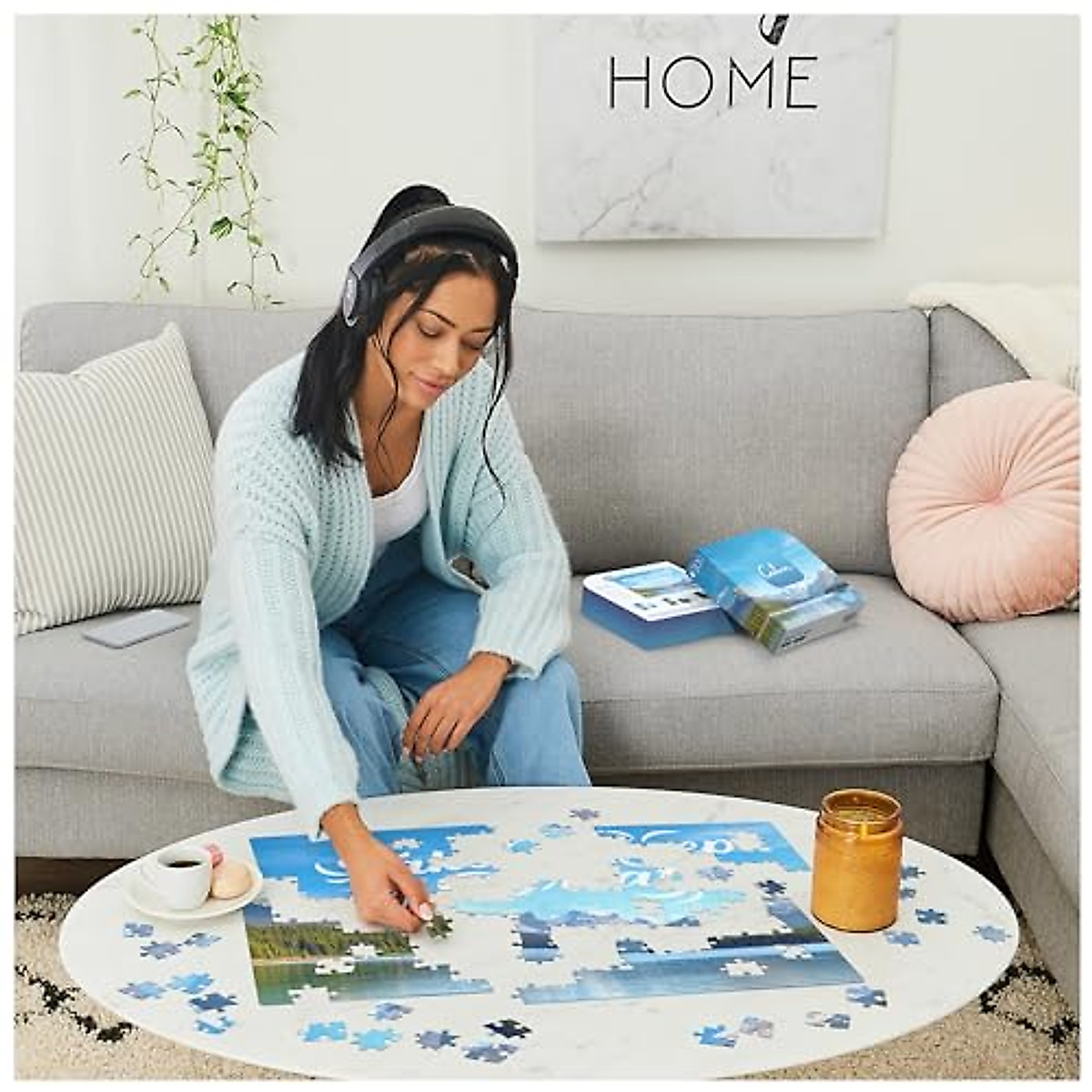 300-Piece Calm Jigsaw Puzzle for Relaxation, Stress Relief, and Mood Elevation, for Adults and Kids Ages 8 and up, Jasper Lake