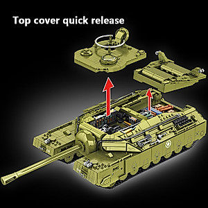 MISINI Panlos 628010 T28 Heavy Tank Building Kit, WWII Military Tank Building Blocks Set, 2986 Piece Large MOC Tank Model Kit for Adults, Construction Toy Gifts for Military Fans