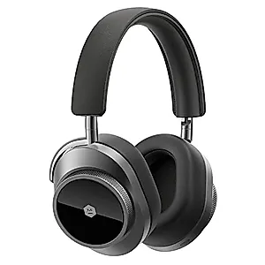 MASTER & DYNAMIC MW75 Active Noise-Cancelling (ANC) Wireless Headphones ñ Bluetooth Over-Ear Headphones with Mic, Gunmetal/Black Leather