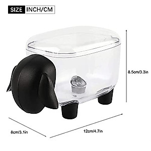 KNMNIU Qtip Holder Dispenser, Cotton Swab Organizer Container with Cover, Cute Cotton Ball Holder Bathroom Waterproof Floss Jars with Lids, Vanity Storage Organizer,Black