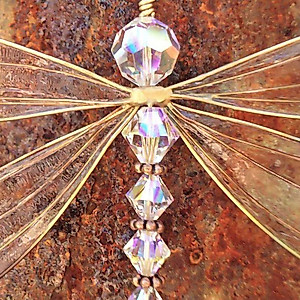 IcyAits Suncatcher Dragonfly, Small Dazzlefly Dragonfly Sun Catcher with Crystals,Rainbow Maker Pendant Window Hanging Ornamen…