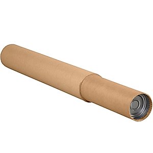 Aviditi Expandable Kraft Mailing Tubes, 3-1/4 Inch Diameter, Adjustable Length 60-120 Inches, for Shipping, Storing, Mailing, Blueprints and Posters (15 Pack)