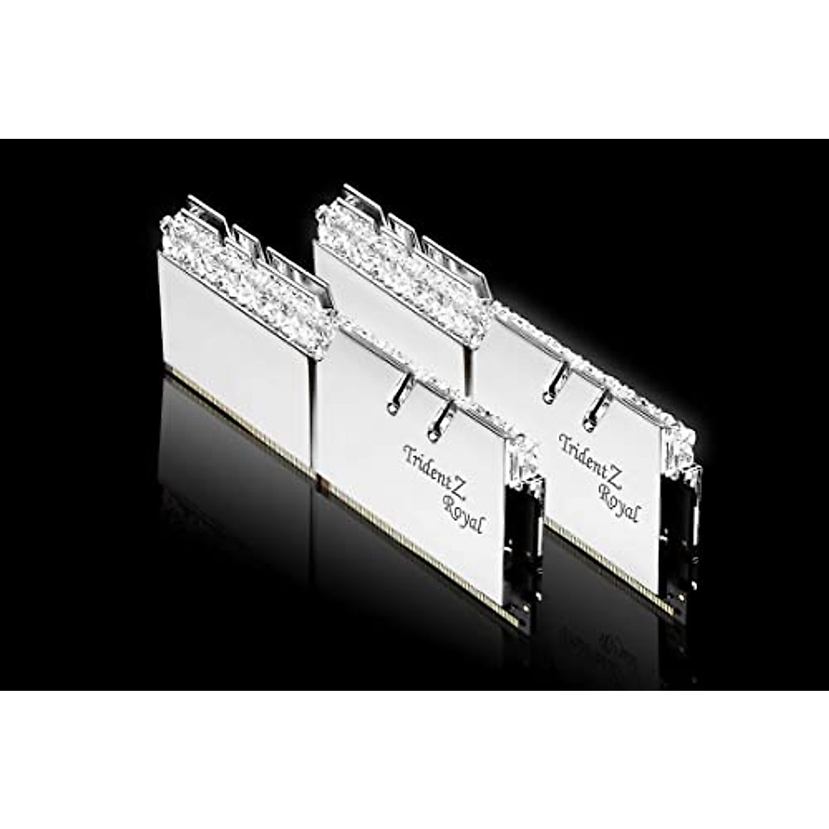 G.SKILL Trident Z Royal Series (Intel XMP) DDR4 RAM 32GB (2x16GB) 3200MT/s CL16-18-18-38 1.35V Desktop Computer Memory UDIMM - Silver (F4-3200C16D-32GTRS)
