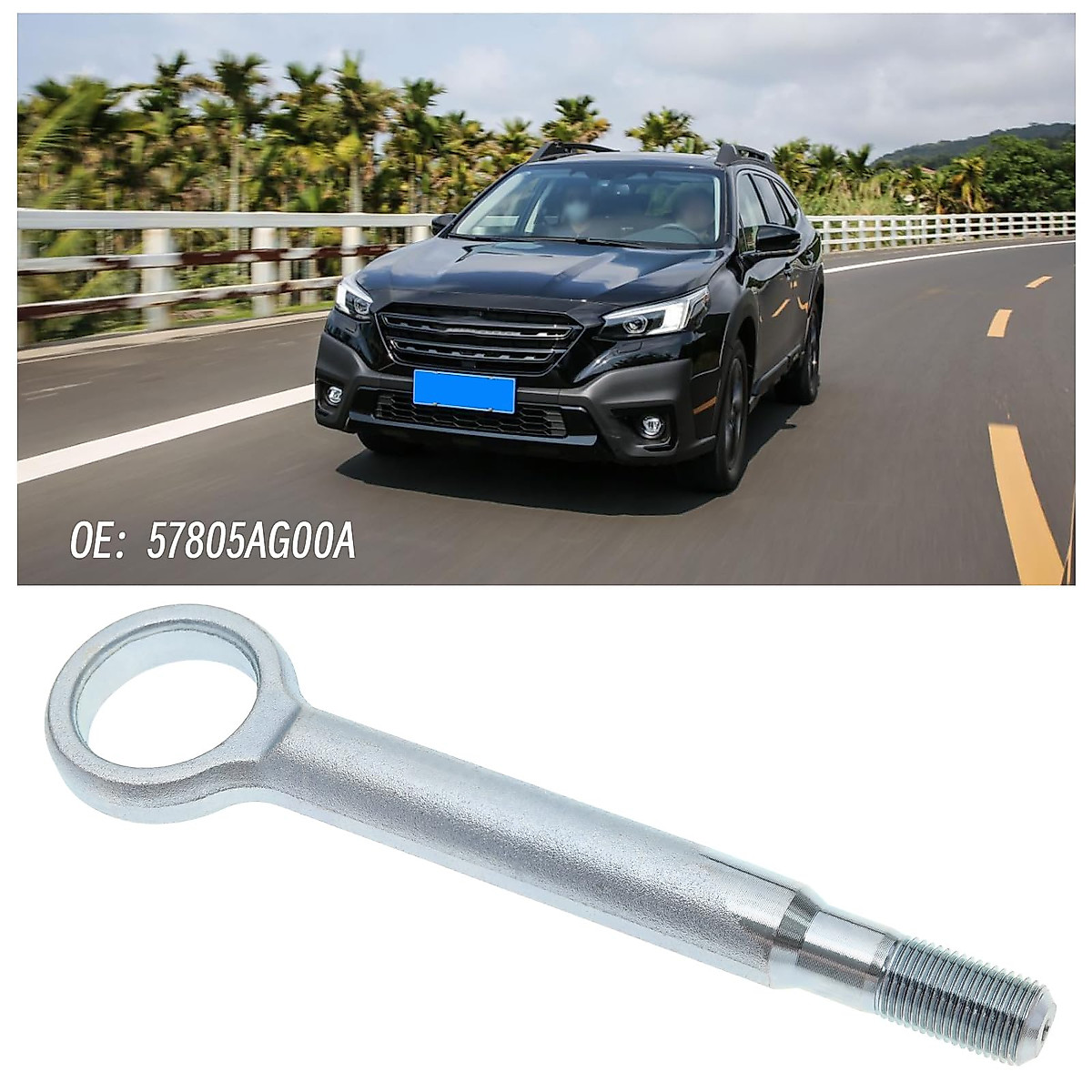 SING F LTD Front Trailer Tow Hook Replacement 57805AG00A 57801AN00A Compatible with Subaru Outback Compatible with Legacy Metal Tow Hook