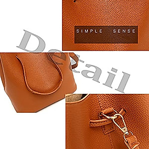 Women Fashion Handbags Wallet Tote Bag Shoulder Bag Purse Set 4pcs (black)