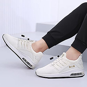 FINOTAR Men Running Shoes Lightweight Breathable Fashion Sneakers Air Mens Walking Shoes Tennis Jogging Gym Travel Outdoor Sports Shoes White 10.5