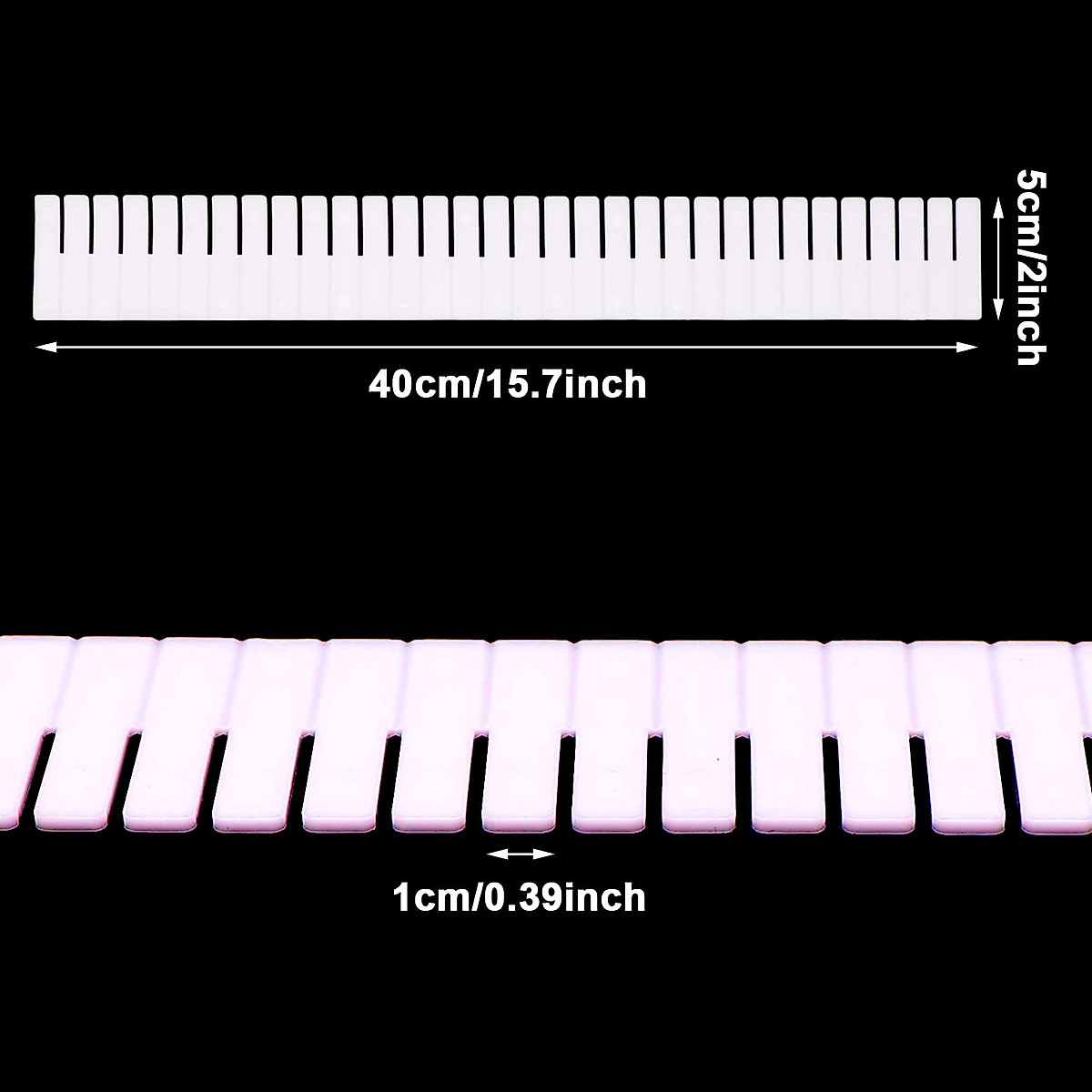 DUTWROY 30Pcs Adjustable Drawer Organizer, White Plastic DIY Grid Drawer Dividers, 15.75x1.97x0.1in, for Socks, Underwear, Makeup, Cosmetic, Clothes