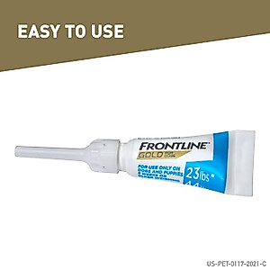 Frontline Gold Flea & Tick Treatment for Medium Dogs Up to 23 to 44 lbs. Pack of 3
