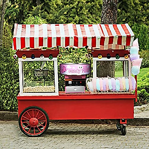 LIANQIAN 980W Cotton Candy Machine, Electric Cotton Candy Maker With Stainless Steel Bowl, Sugar Scoop, Storage Drawer, Commercial Candy Floss Maker for Family, Party Carnival, Amusement Park-Pink