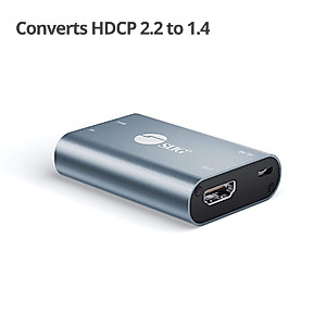 SIIG HDMI 2.0a HDCP 2.2 to 1.4 Converter 4K @60Hz YUV 4:4:4, HDR, CEC Pass-Through, Signal Cleaner/Repeater, USB Powered Up to 20M Extension TAA Compliant (CE-H24L11-S1)