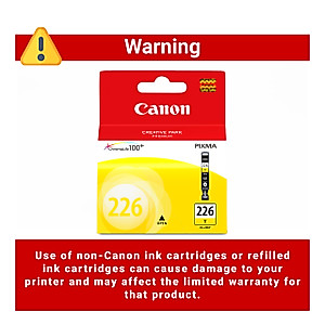 Canon CLI-226 YELLOW Compatible to iP4820,iP4920,iX6520,MG5120 CANON EXCLUSIVE,MG5320,MG5520,MG8120/MG6120,MG8220/MG6220,MX882,MX892/MX472 Printers