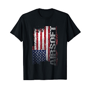 USA Flag Airsoft T-Shirt Shooting Sports Game Gift T-Shirt