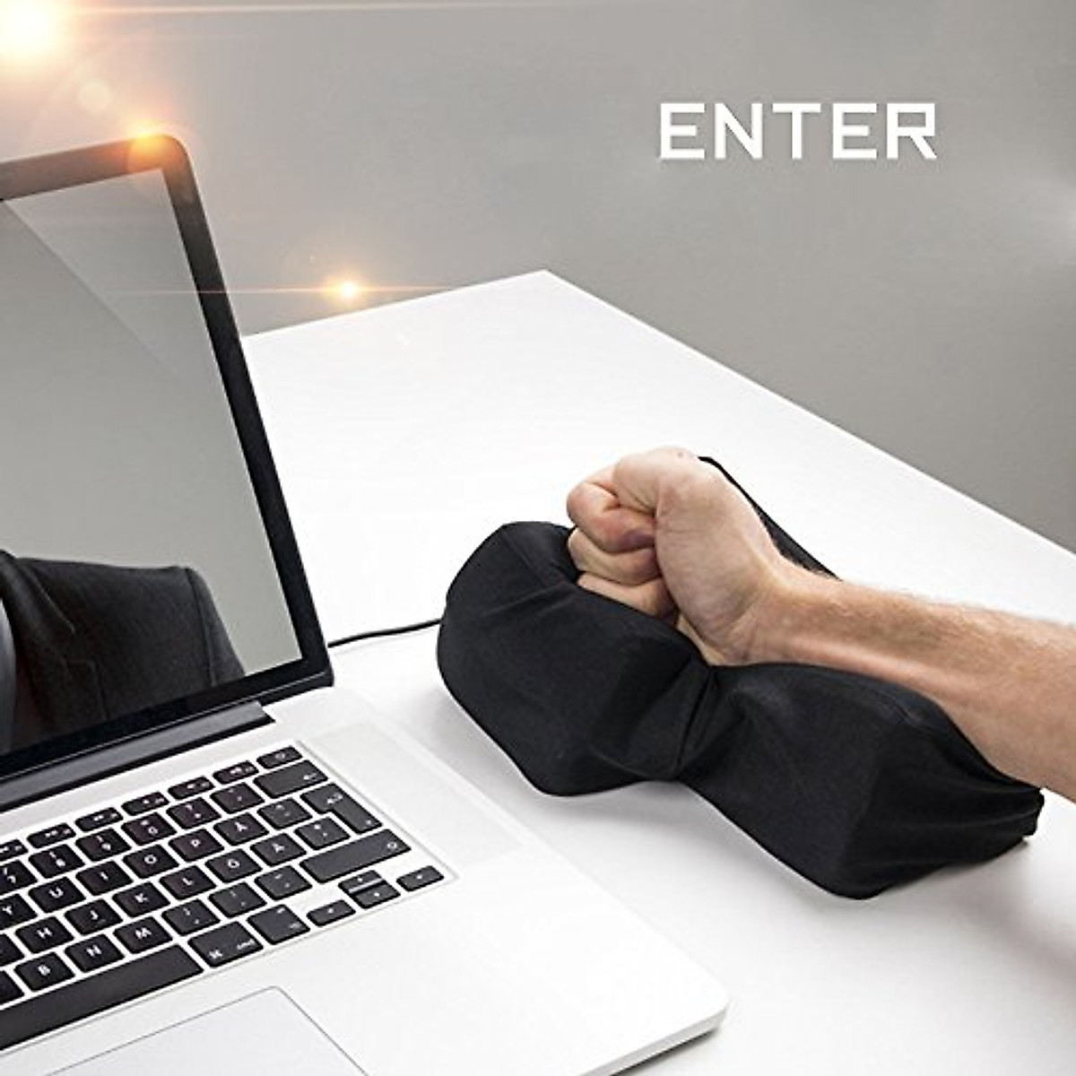 iYBWZH Big Enter Key USB Pillow Anti-Stress Relief Super Size Enter Key Unbreakable Pillow