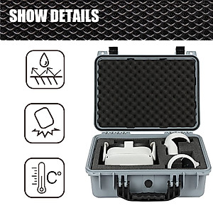 CNNELL VR Carrying Case Outdoor Portable Storage Box Protector Glasses Bags(Grey)