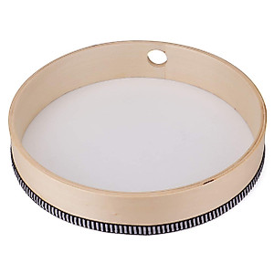 Foraineam 10 Inch & 8 Inch Hand Drum Percussion Wood Frame Drum with Drum Stick