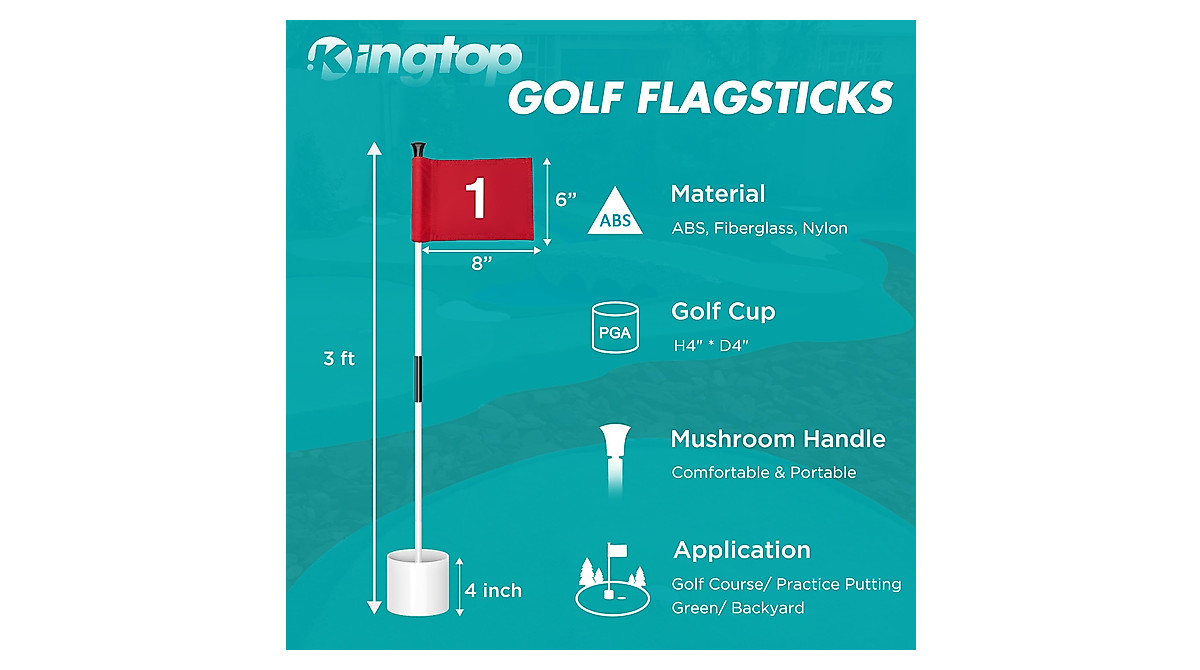 KINGTOP Miniature Golf Flagstick - Perfect Golf Practice