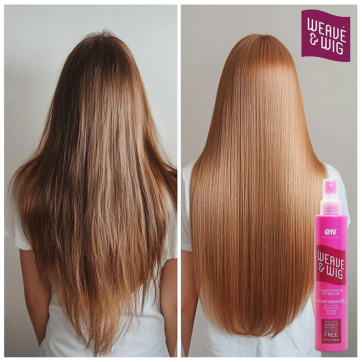 ON Organic Natural Premium Oil-Free Weave & Wig Conditioner & Detangler Tangerine 2.0 fl oz