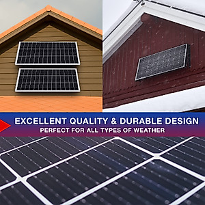 ExpertPower 210W Solar Panel Monocrystalline 12V High Efficiency Module for RV Marine Boat Trailer Camper Green House Off Grid System