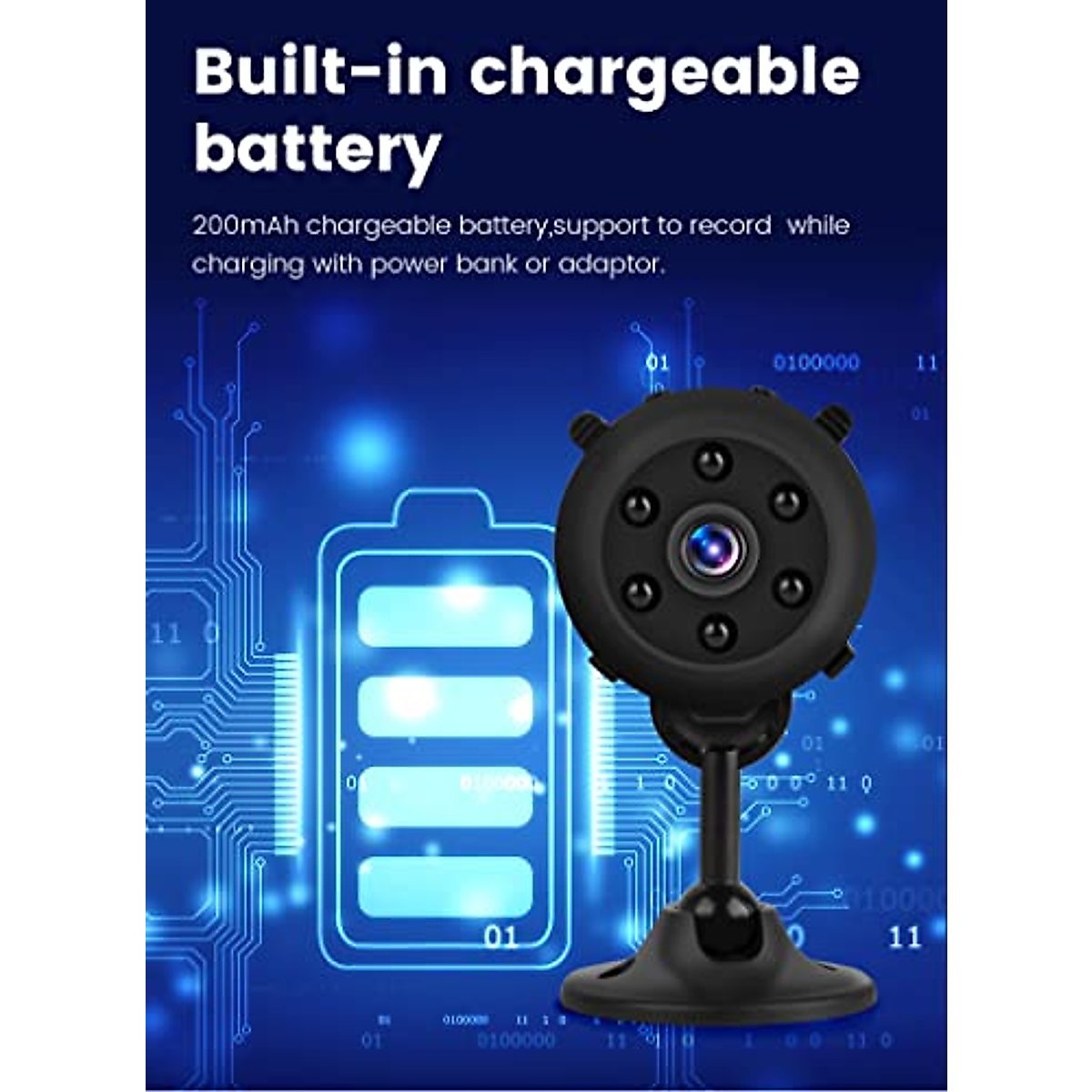 Newfun Mini WiFi Wireless Spy Camera- Hidden Camera with Audio 1080p Cam with Night Vision, Motion Detection, Remote Viewing for Security with iOS,Android Phone App, Suitable for Home Office Cameras