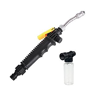 2in1 High Pressure Washer Handheld High Pressure Power Water Metal Water High Pressure Power Garden Sprinkle For Car Washing Outdoor Gardening Patio Cleaning Windows With Foam Outdoor (A, One Size)